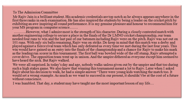 How to write a Letter of Recommendation (LOR): Samples | AdmitEDGE Blog